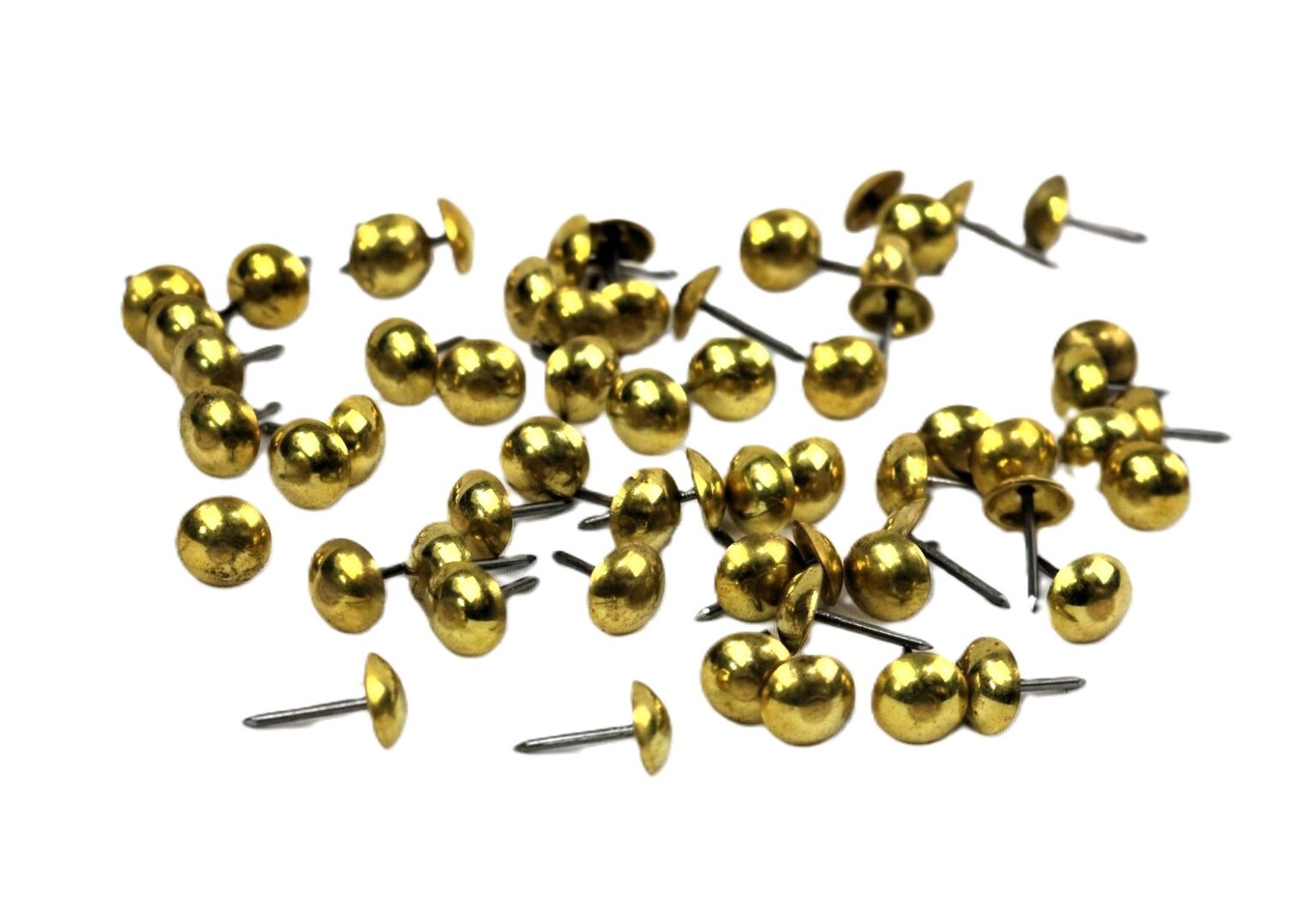 7/16 inch Brass Tacks Low Dome - Centralia Fur & Hide