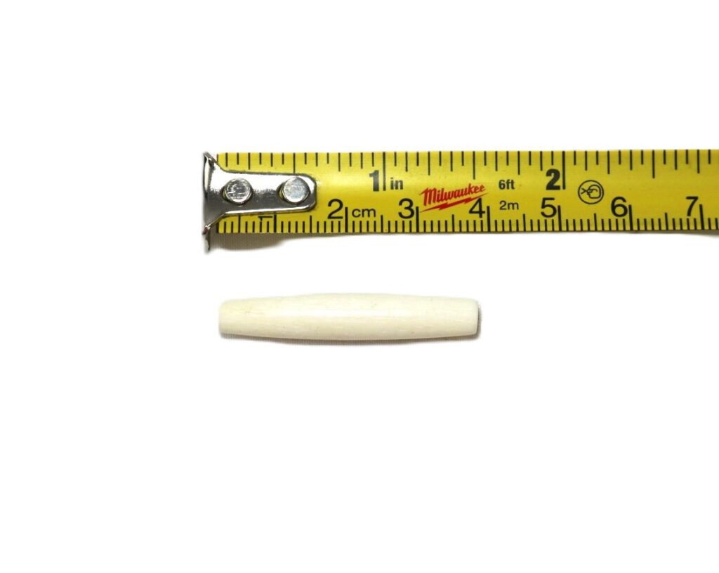1-1/2" White hair bone pipe (100pk) - Centralia Fur & Hide