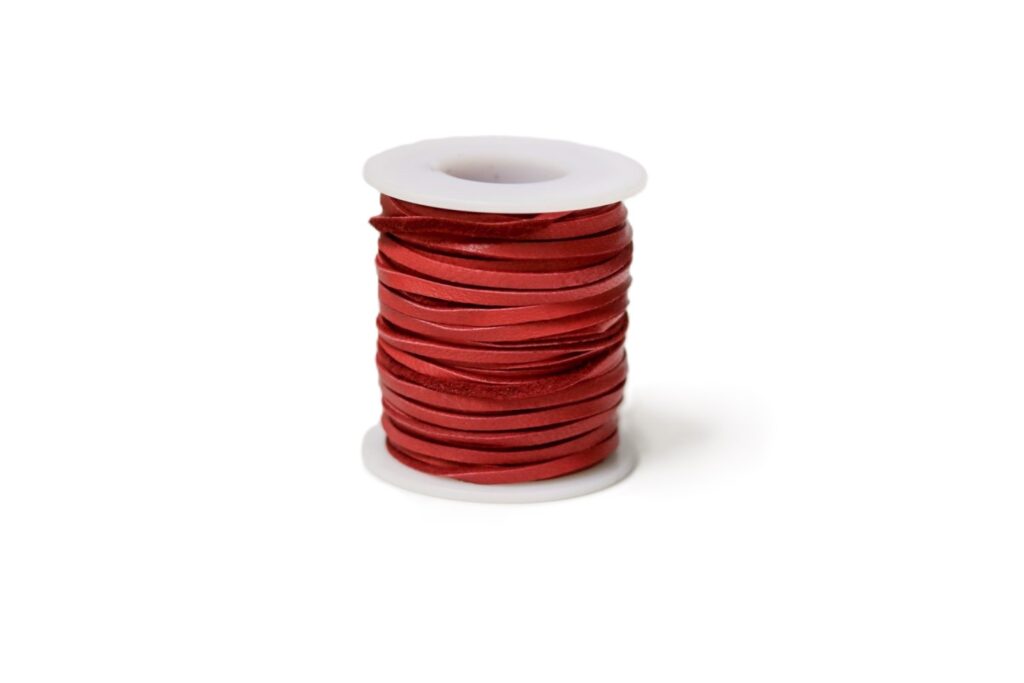 1/8 Inch X 50' red deer lace - Centralia Fur & Hide