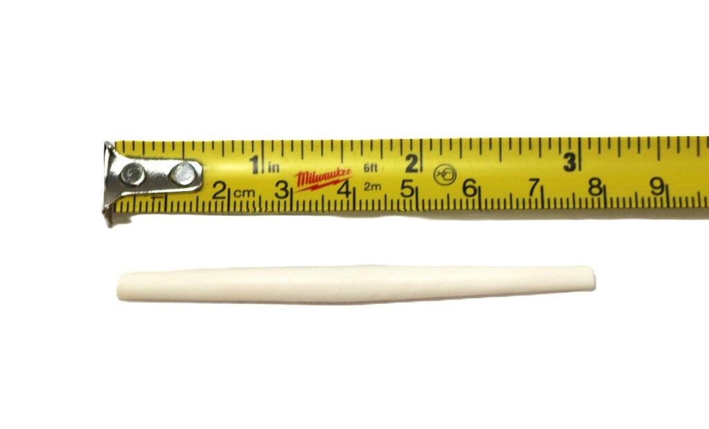 3" White hair bone pipe (100pk) - Centralia Fur & Hide