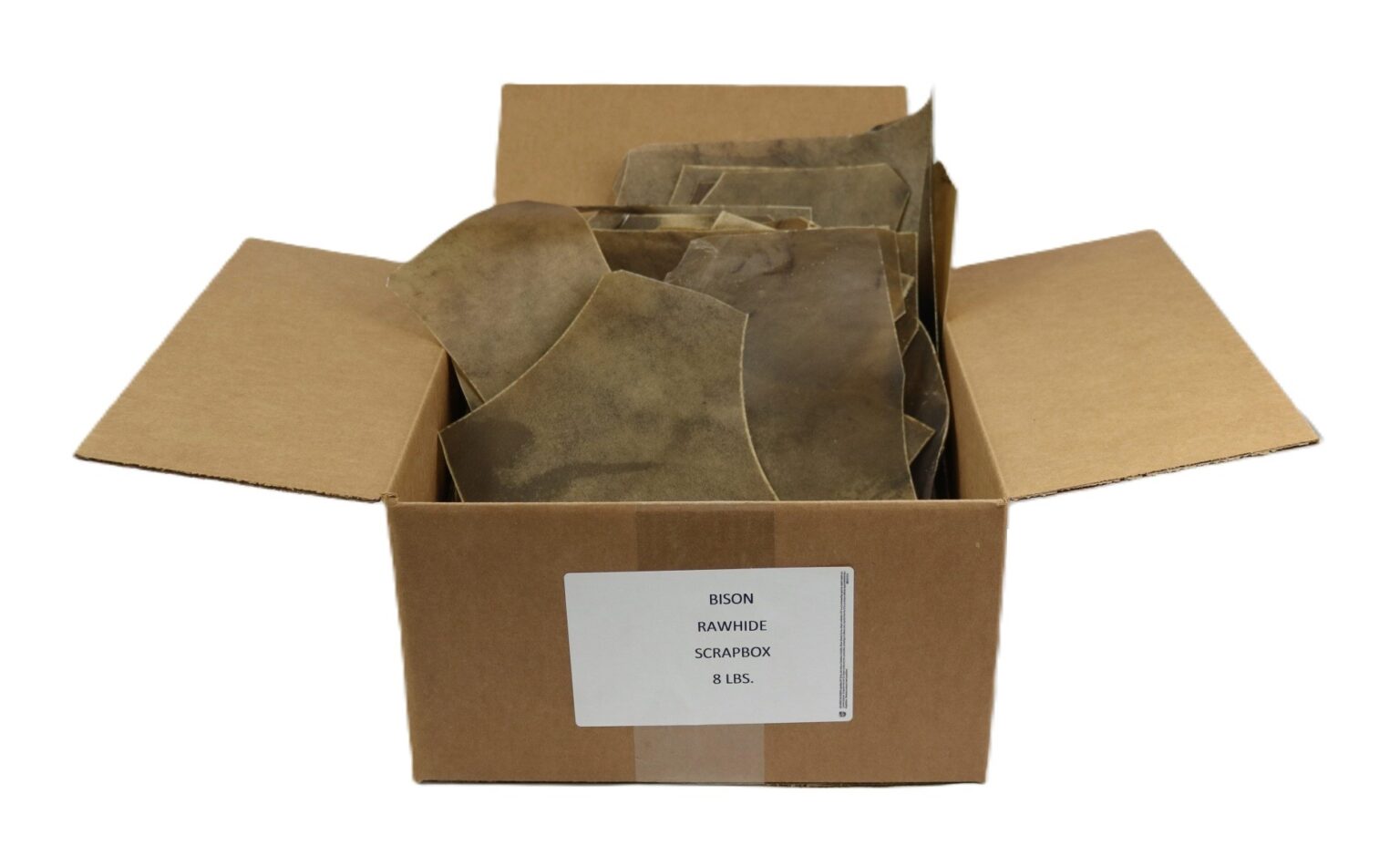 Bison rawhide scrap box - Centralia Fur & Hide