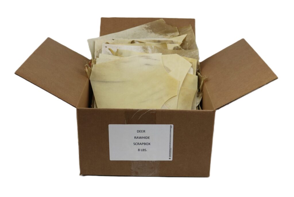 Deer rawhide scrap box - Centralia Fur & Hide