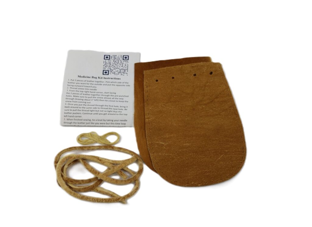 Brain tan medicine bag kit (4x6") - Centralia Fur & Hide