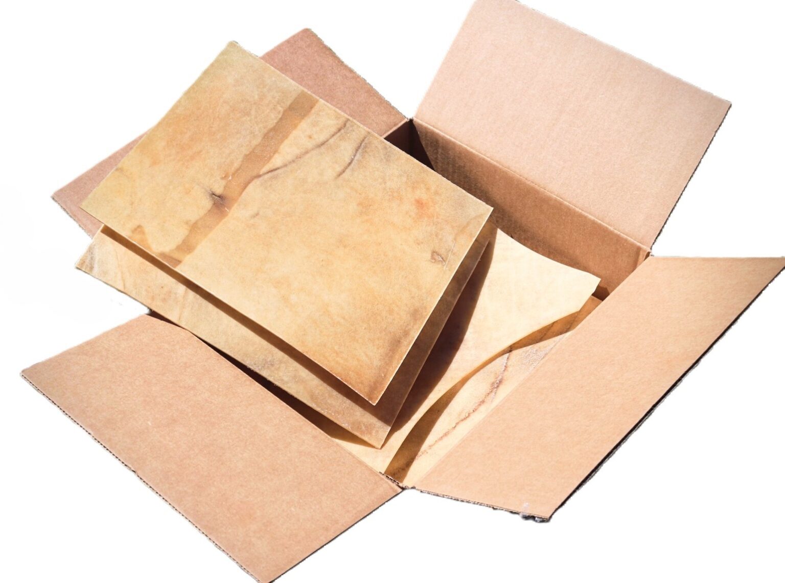 Bleached Bison Rawhide Scrap Box - Centralia Fur & Hide