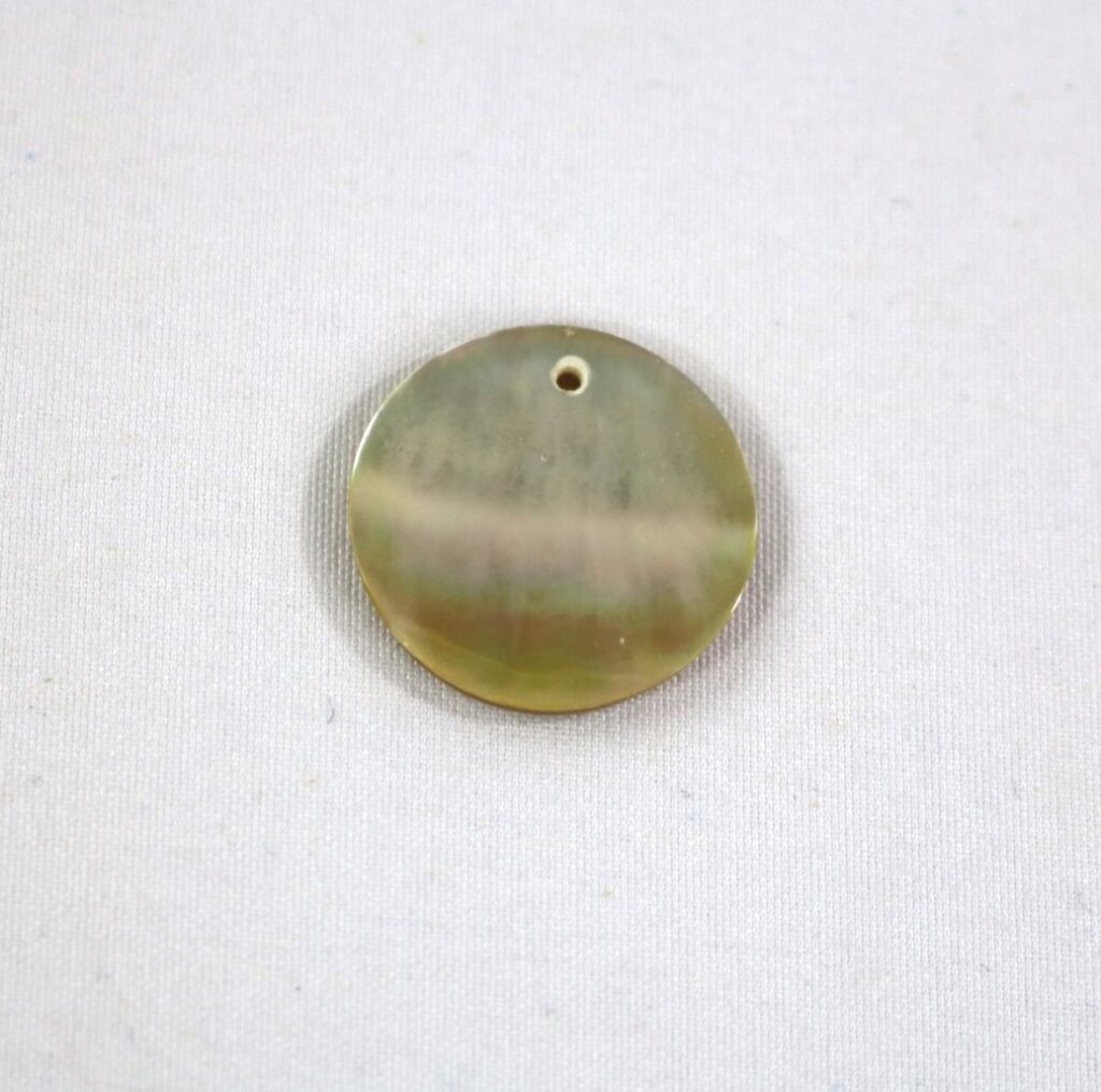 3/4 inch Abalone disc 2 hole - Centralia Fur & Hide