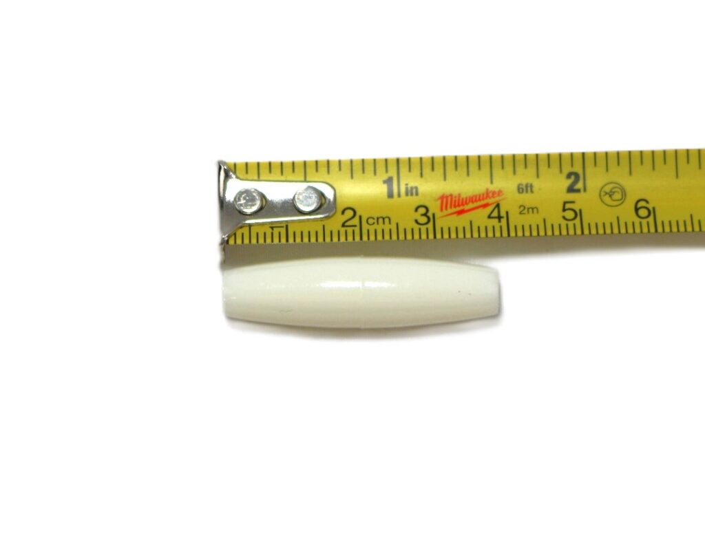 1-1/2" Ivory plastic white hair bone pipe (100pk) - Centralia Fur & Hide
