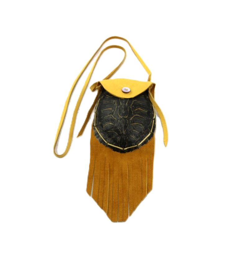 Turtle Shell Medicine Bag – Authentic Native Craft | Fur & Hide